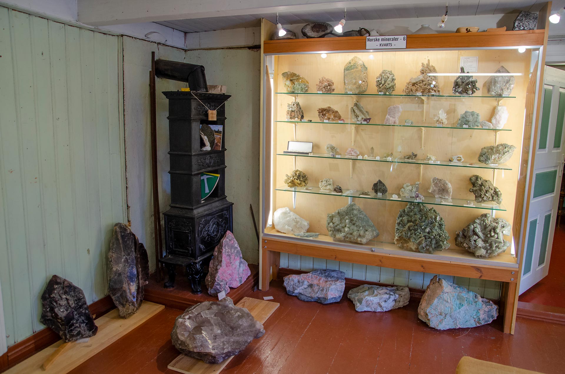 Mineral Museum Fennefoss near Evje, Norway